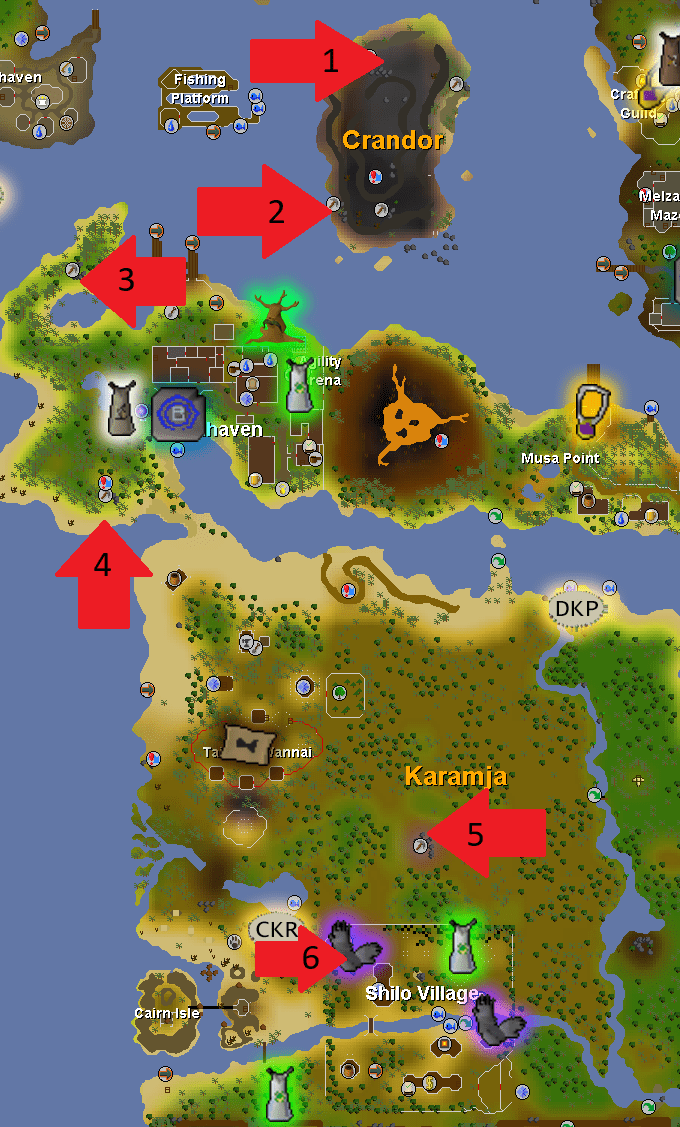Crandor North Shooting Star Guide - OSRS - Old School Runescape Guides